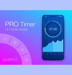 Timer Application Ui Design Concept Royalty Free Vector