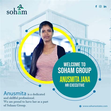 soham group on linkedin welcome on board ~ anusmita jana ~ to soham