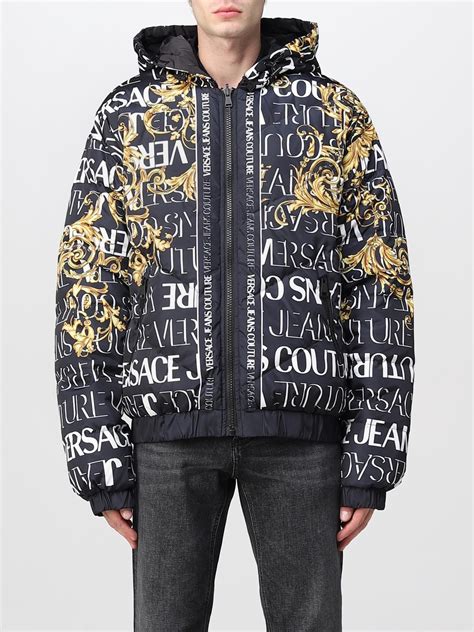 Versace Jeans Couture Outlet Jacket For Man Black Versace Jeans