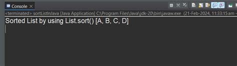 How To Sort A List In Java