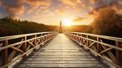 Bridge To Success On Success Path Premium Ai Generated Image