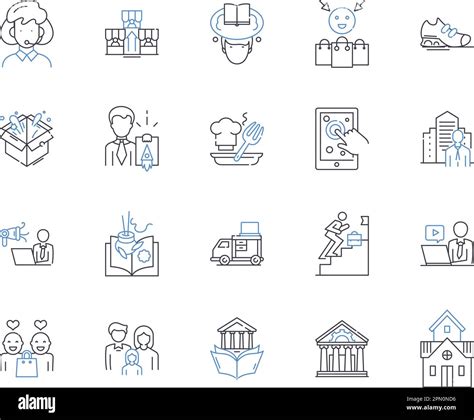 Urban Lifestyle Outline Icons Collection Urban Lifestyle City