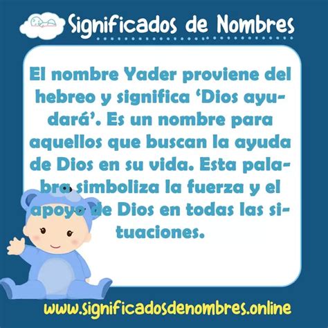 Significado De Yader 【 Apodos Origen Y MÁs