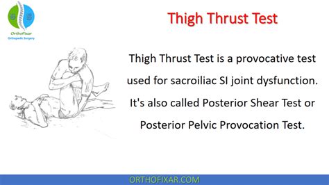 Thigh Thrust Test For Si Joint Dysfunction Orthofixar 2025