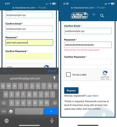 Passwords Not Being Hidden Masked On Iphone Ways To Fix The Mac