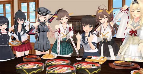Mmd艦隊通信 【mmd艦隊通信】イベントの合間の お祝いパーティ♪ 海冥のイラスト Pixiv