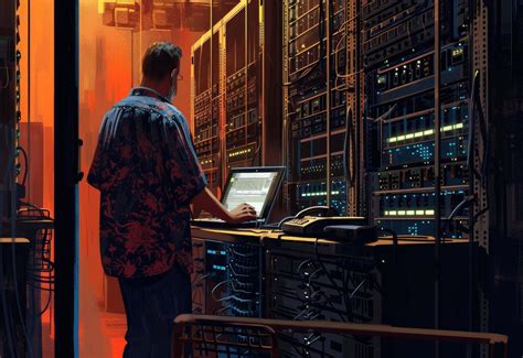 Ai Generated Tech Professional Troubleshooting With Laptop In A Modern Data Center 39349570