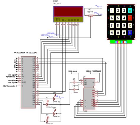 the circuit diagram of the thruster subsystem and its control