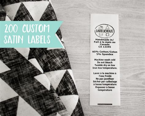 Custom Content Label Cpsia Compliant Label Washing Etsy
