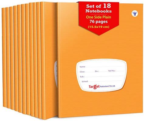 Target Publications Single Line Interleaf Notebooks 76 Pages 15