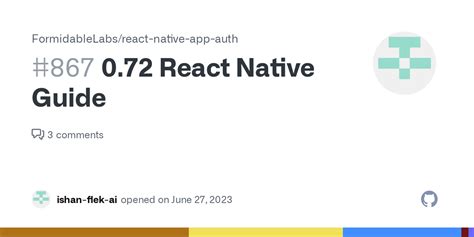 072 React Native Guide · Issue 867 · Formidablelabsreact Native App