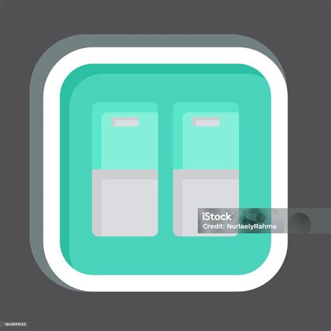 Saklar Lampu Pintu Stiker Terkait Dengan Simbol Bahan Bangunan Desain