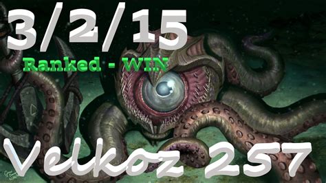 Velkoz Ranked 3215 Velkoz Lol 257 Game Winning Youtube