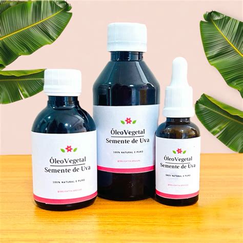 Óleo Vegetal Semente de Uva 100 Puro e Natural Shopee Brasil
