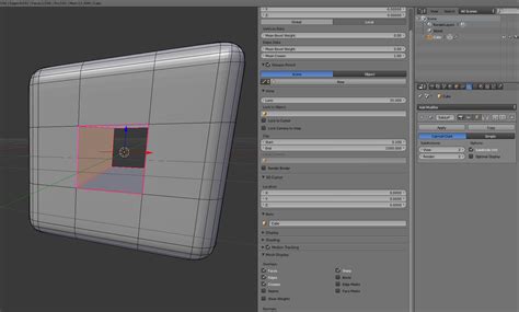 modeling cutting a hole in cube with subdivision surface modifier