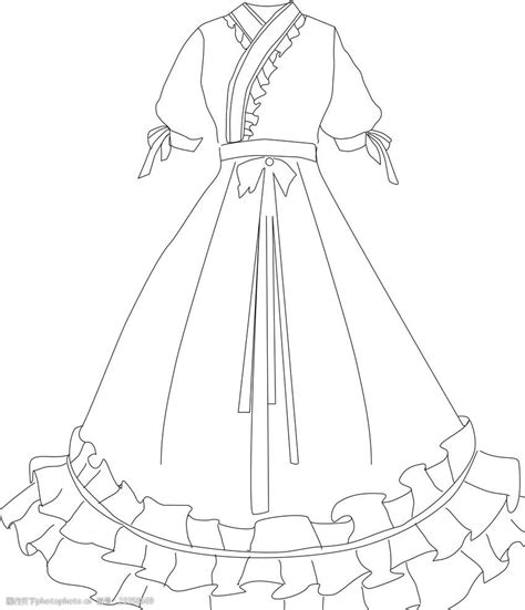 服饰简笔画 汉服 Jk简笔画裙子 伤感说说吧