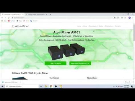 How To Start Mining With AtomMiner AM01 FPGA Crypto Miner In Windows YouTube