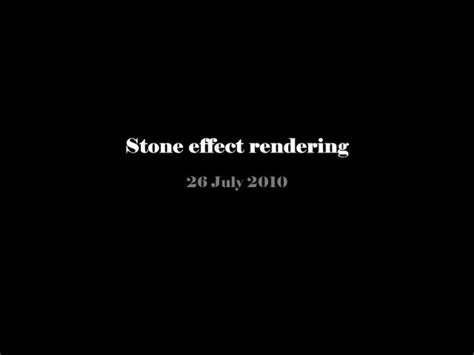 A Plasterer S Life For Me Stone Effect Render