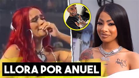 Karol G NO Aguanta Llora Por Anuel En Concierto De Newark Yailin Le