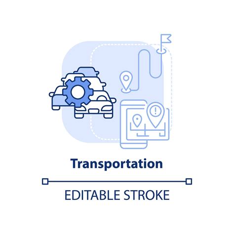 Transportation Light Blue Concept Icon Big Data Application Abstract