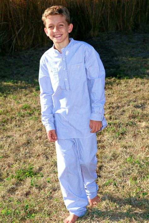Pyjama long pour Garçon Rayure Ciel Aristide L orangerie
