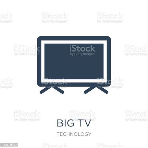 흰색 바탕에 큰 Tv 아이콘 벡터 큰 Tv 유행 가득 기술 컬렉션 큰 Tv 벡터 일러스트 레이 션에서 아이콘 0명에 대한 스톡 벡터 아트 및 기타 이미지 Istock