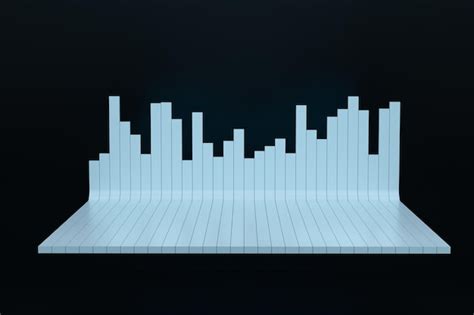 3d 렌더링 그래프 차트 배경 비즈니스 그래프 프리미엄 사진