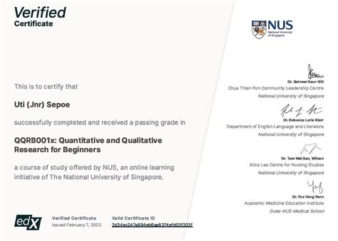 Uti Sepoe Jnr On Linkedin Research Edx Nus 20 Comments