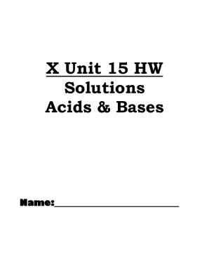 Fillable Online X Unit HW Solutions Acids Bases Fax Email Print PdfFiller