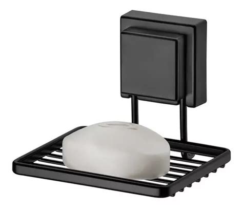 Saboneteira Porta Sabonete Ventosa Box Banheiro Preto Fosco MercadoLivre