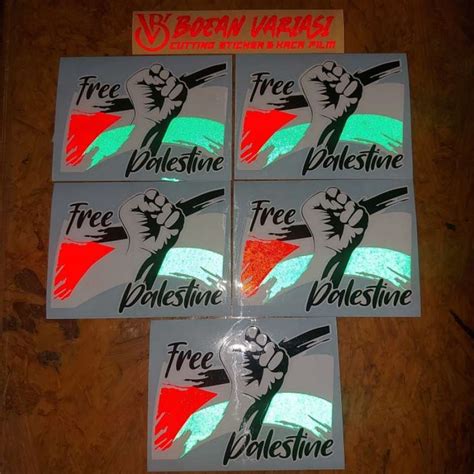 Promo Cutting Sticker Bendera Palestina Sticker Palestine Motor Mobil