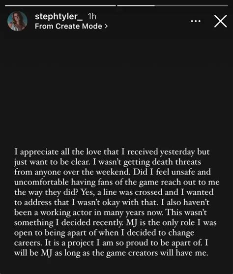 Stephanie Tyler Jones De Marvels Spider Man 2 No Dejará Su Papel Seguiré Siendo Mj Si Así