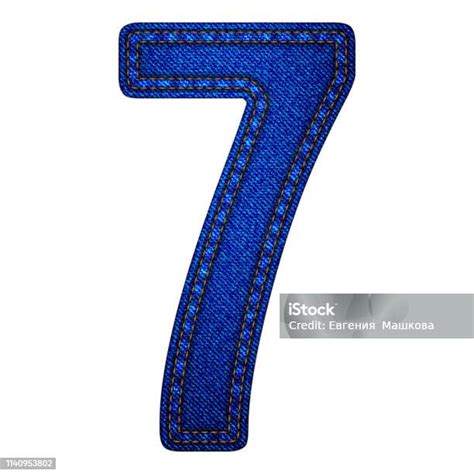 청바지 알파벳 문자 번호 7 벡터 일러스트 레이 션 현대 템플릿 디자인 0명에 대한 스톡 벡터 아트 및 기타 이미지 0명 3차원 형태 고풍스런 Istock