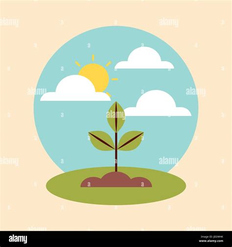 Farm Circle Background Flat Stock Vector Image And Art Alamy