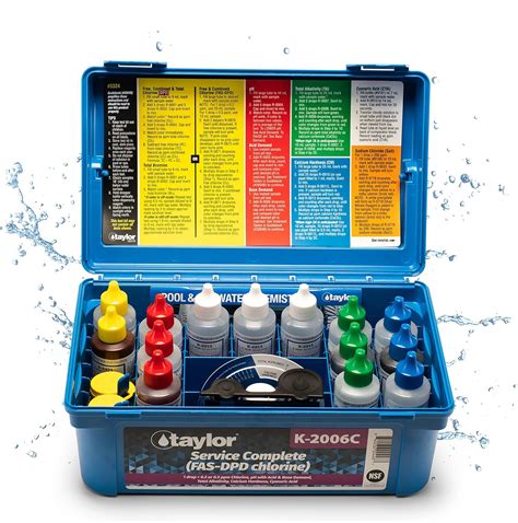 Taylor Service Kit Completo De Prueba De Agua Para Piscina K 2006c