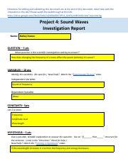 Project Sound Waves Lab Report Pdf Directions For Editing And Submitting This Document Are