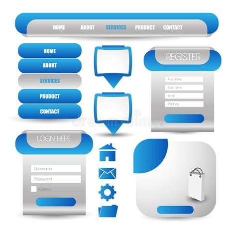 web user interface element vector stock vector illustration of