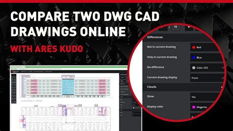 Compare Two Dwg Cad Drawings Online With Ares Kudo Youtube