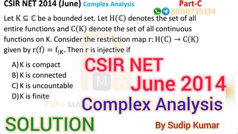 Csir Net June 2014 Complex Analysis Solution Csir Net June 2014