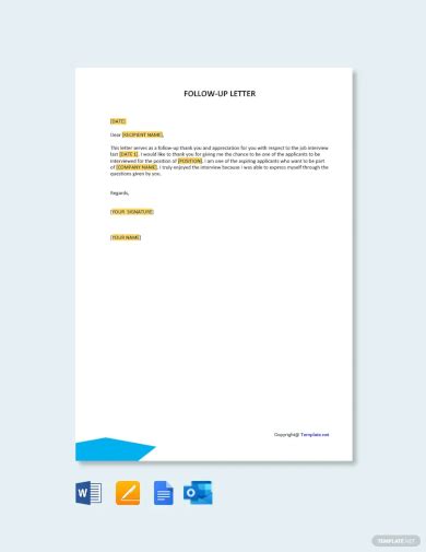 FREE 19 Sample Follow Up Letter Templates In PDF MS Word