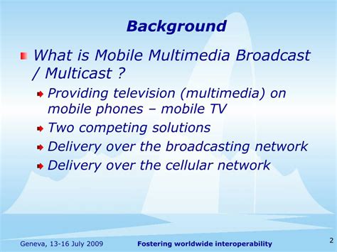 Ppt Mobile Multimedia Broadcast And Multicast Powerpoint Presentation