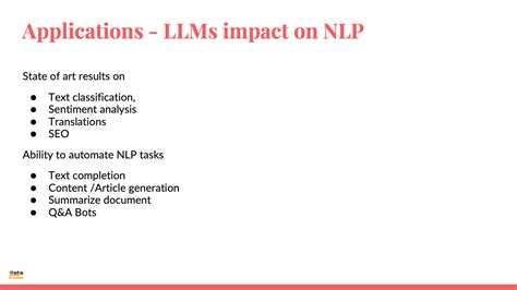 Use Of Llm In Nlp Tasks