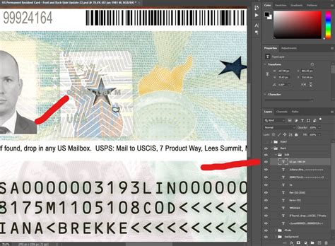 Buy High Quality Usa Green Card Psd Template Online