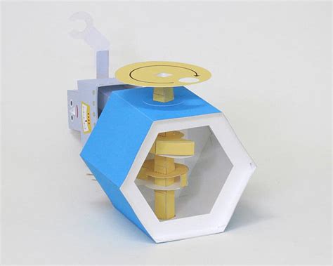 机关模型日本传动可动会动的3d立体纸模型玩偶diy手工创意纸玩具 阿里巴巴