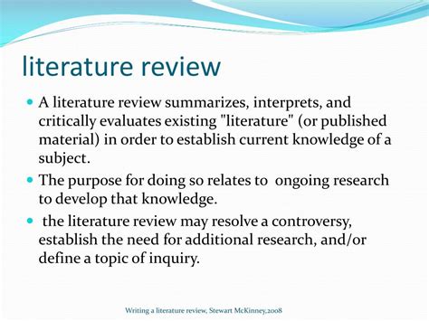 What Is A Literature Review Ppt