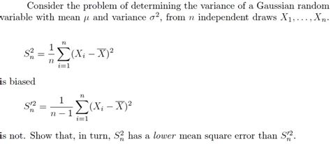 Solved Consider The Problem Of Determining The Variance Of A Chegg