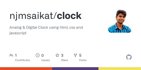 Github Njmsaikatclock Analog And Digital Clock Using Html Css And