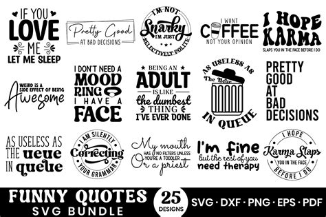 Funny Quotes Svg Bundle Graphic By Craftlabsvg · Creative Fabrica