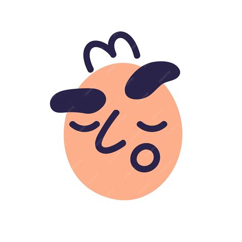 졸린 얼굴 아바타 하품 지루한 표정 감정을 가진 잠자는 이모티콘 캐릭터 귀엽고 웃긴 피곤한 이모티콘 머리가 잠들고 꿈을
