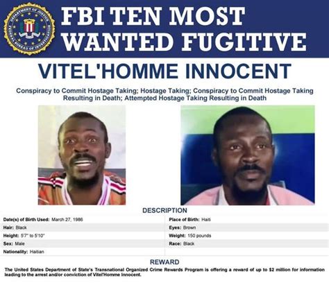 Fbi 10대 지명수배범 갱단 두목 아이티서 부패 엘리트 제거하겠다 뉴스1